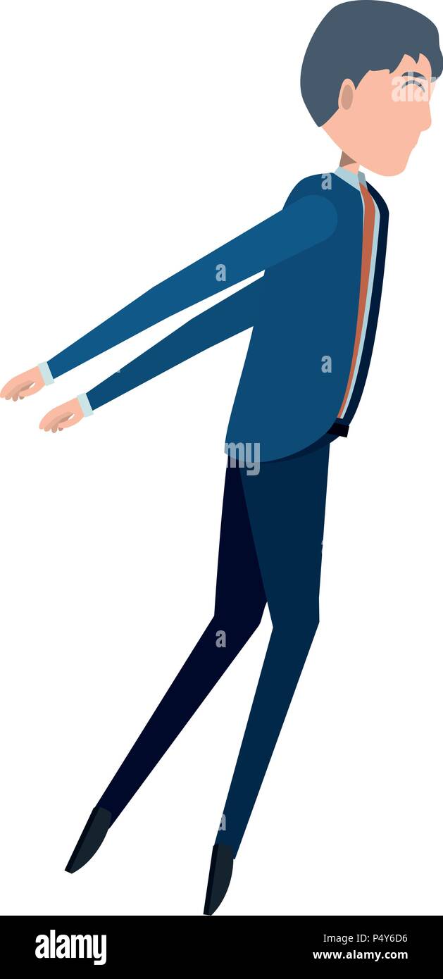 Cartoon businessman standing over white background, vector illustration ...
