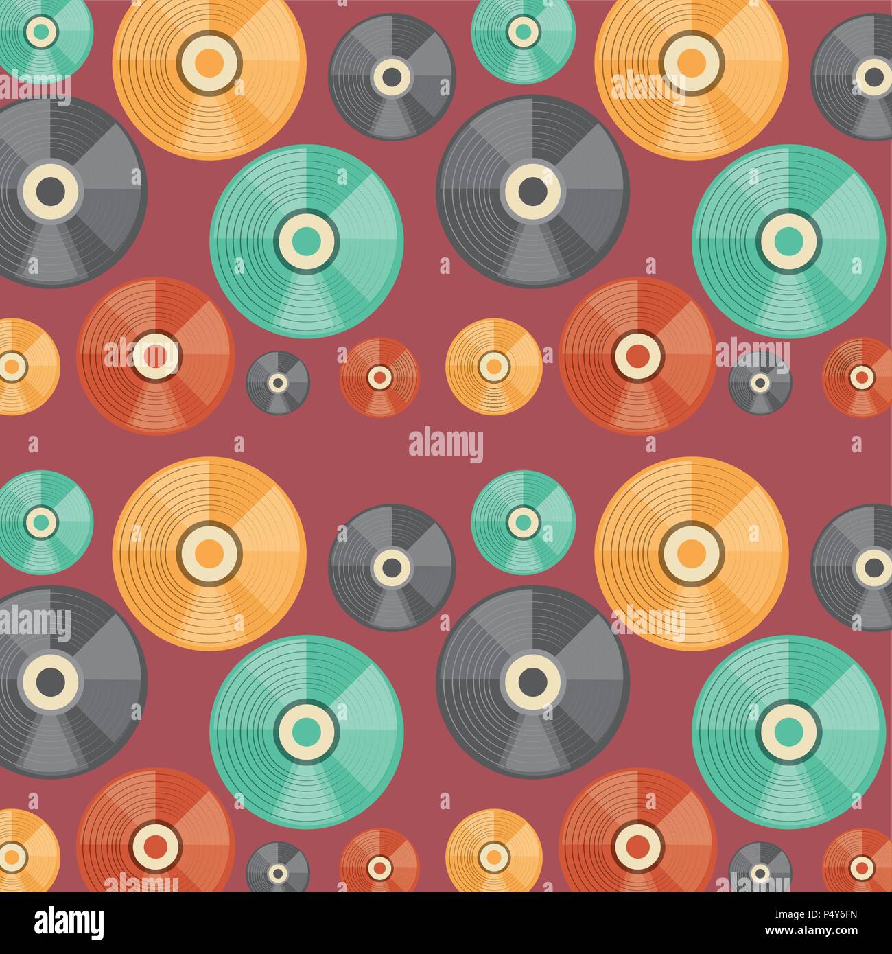 background of vinyls pattern, colorful design. vector illustration ...