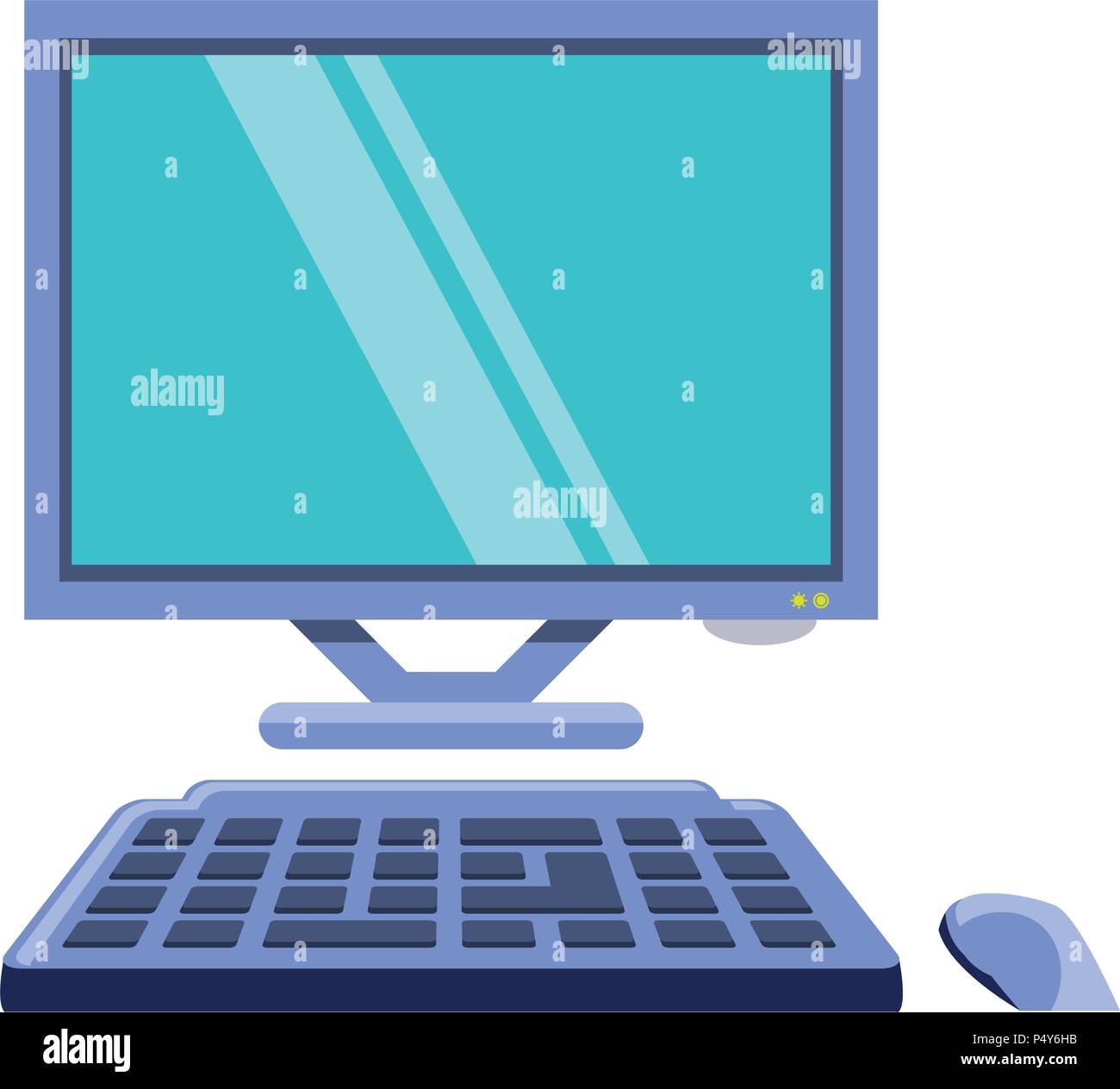 computer icon over white background, vector illustration Stock Vector ...