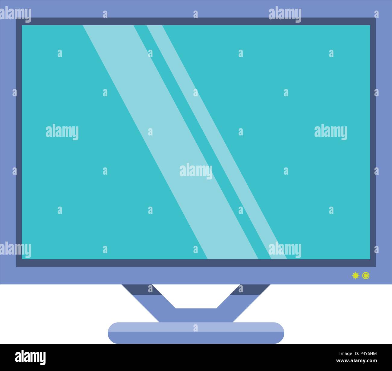 computer monitor icon over white background, vector illustration Stock ...