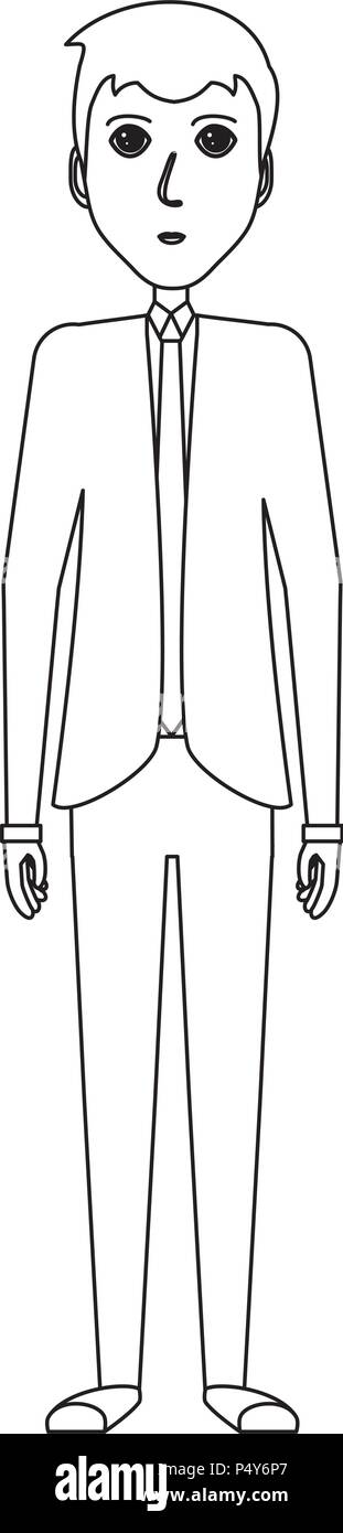 Cartoon businessman standing over white background, vector illustration ...