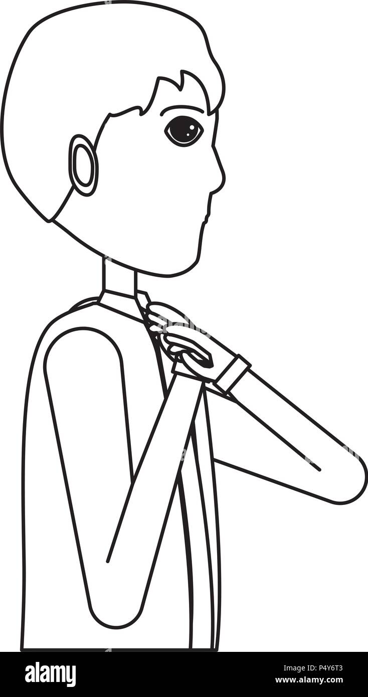 Cartoon businessman thinking over white background, vector illustration ...