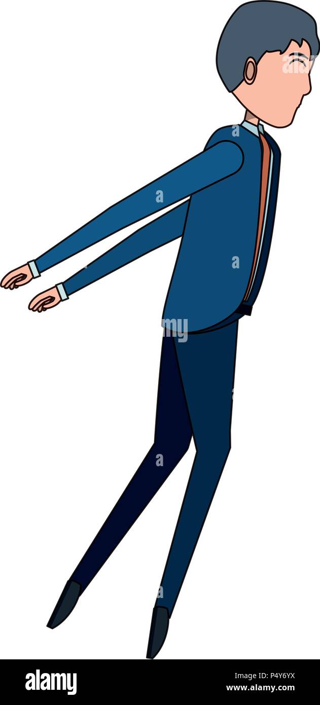 Cartoon businessman over white background, colorful design. vector ...