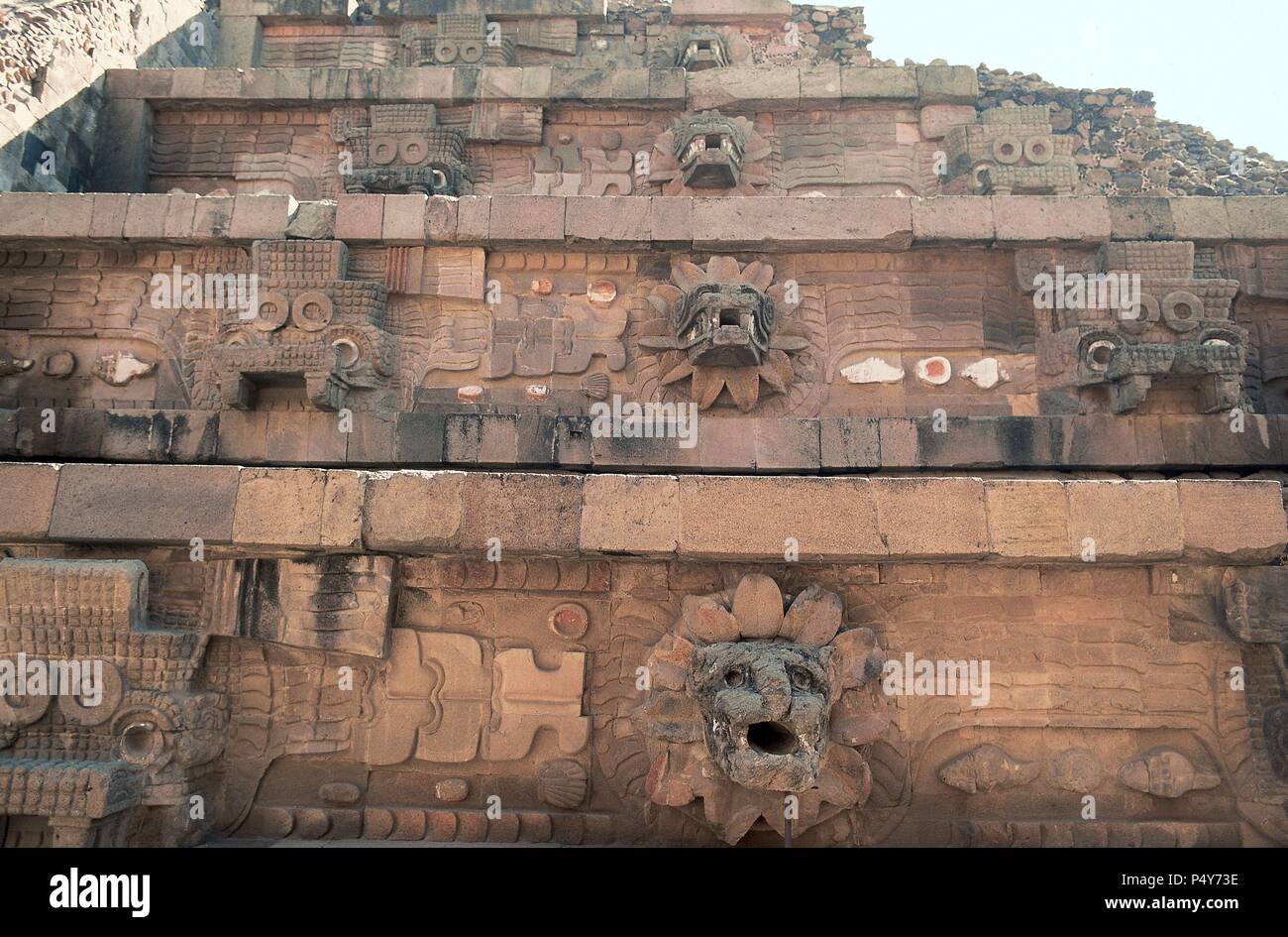 Pre-Columbian Art. Teotihuacan. Mexico. The Temple of the Feathered ...