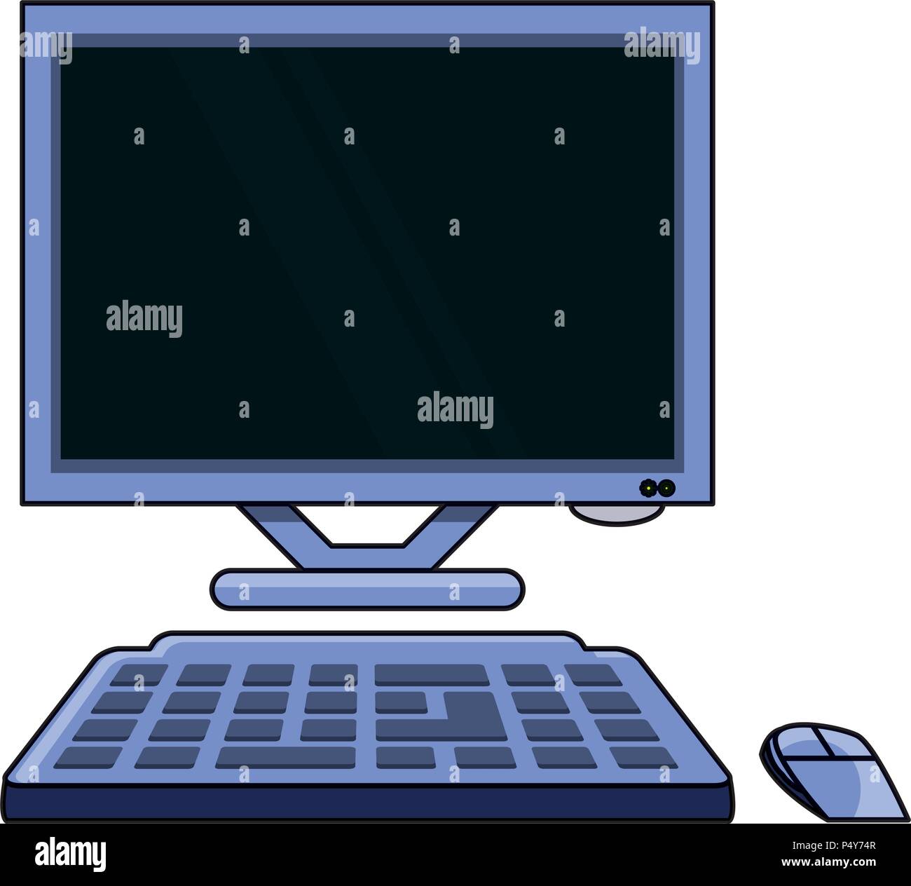 computer icon over white background, vector illustration Stock Vector ...