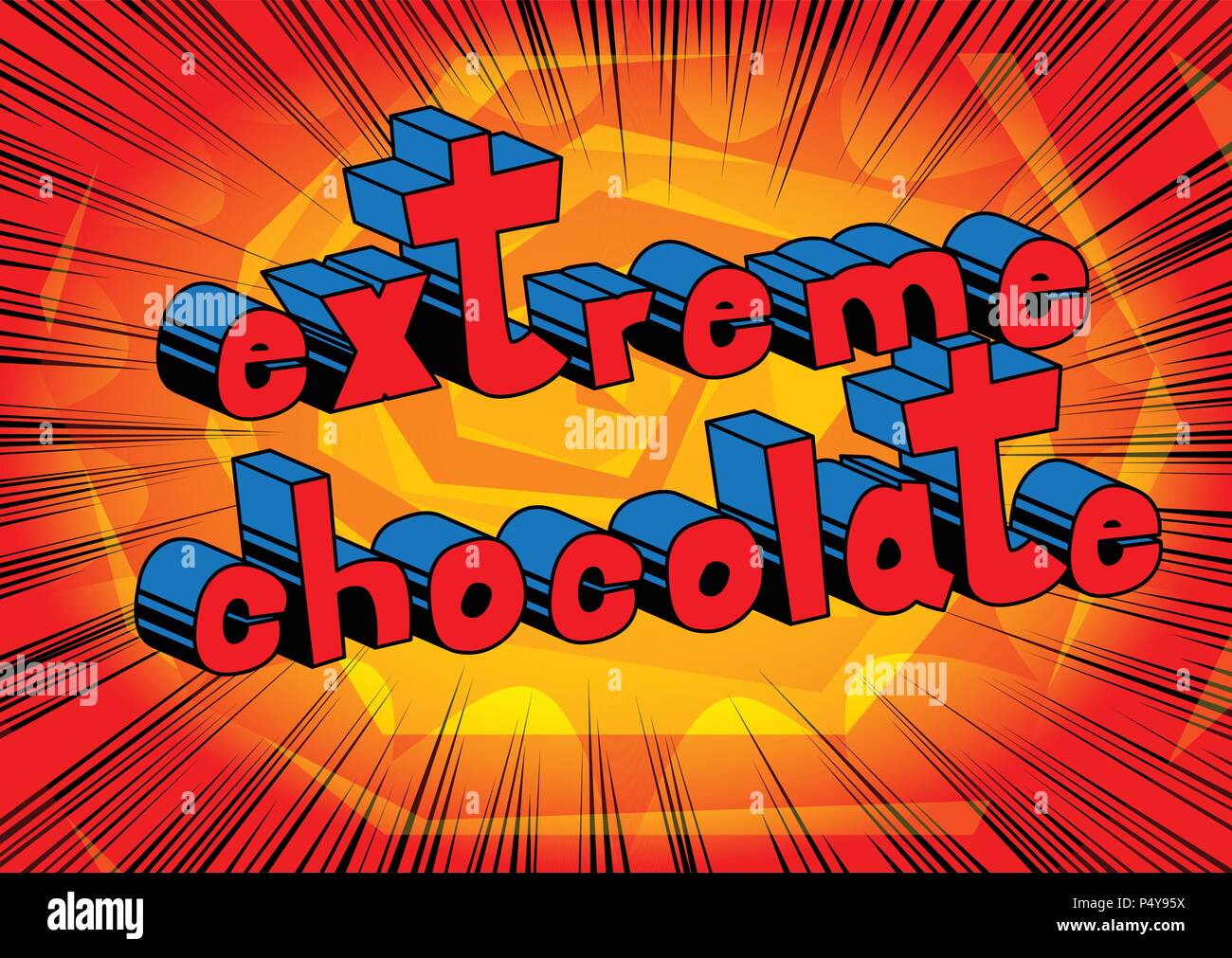 Extreme Chocolate - Comic book word on abstract background Stock Vector ...