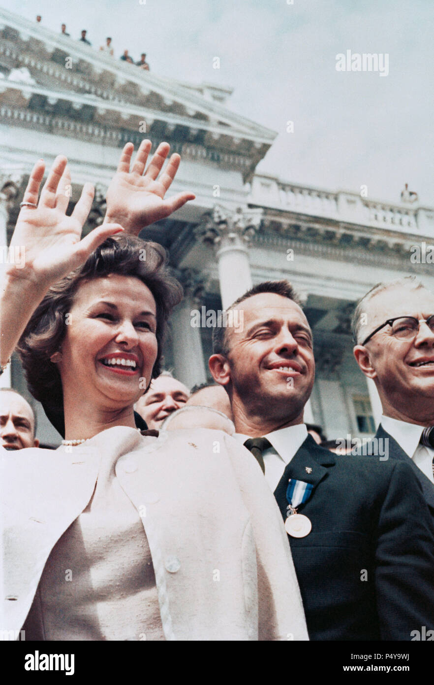(8 May 1961) --- Astronaut Alan B. Shepard Jr. (center), along with ...