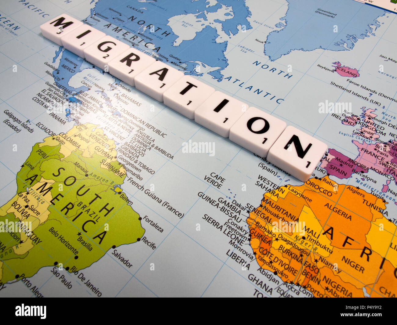 representation of people migration across the United States of America ...