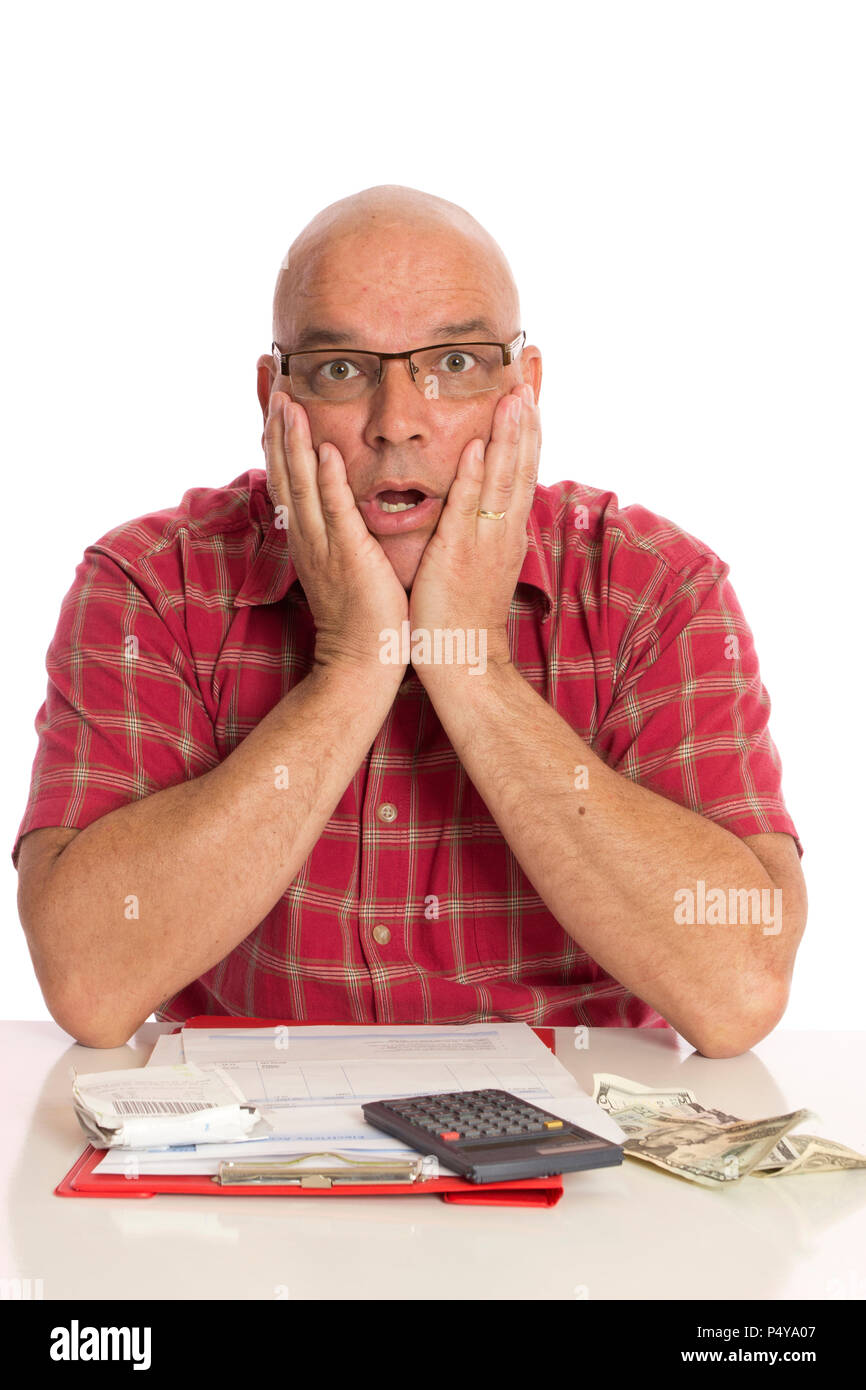 Confused man bills hi-res stock photography and images - Alamy
