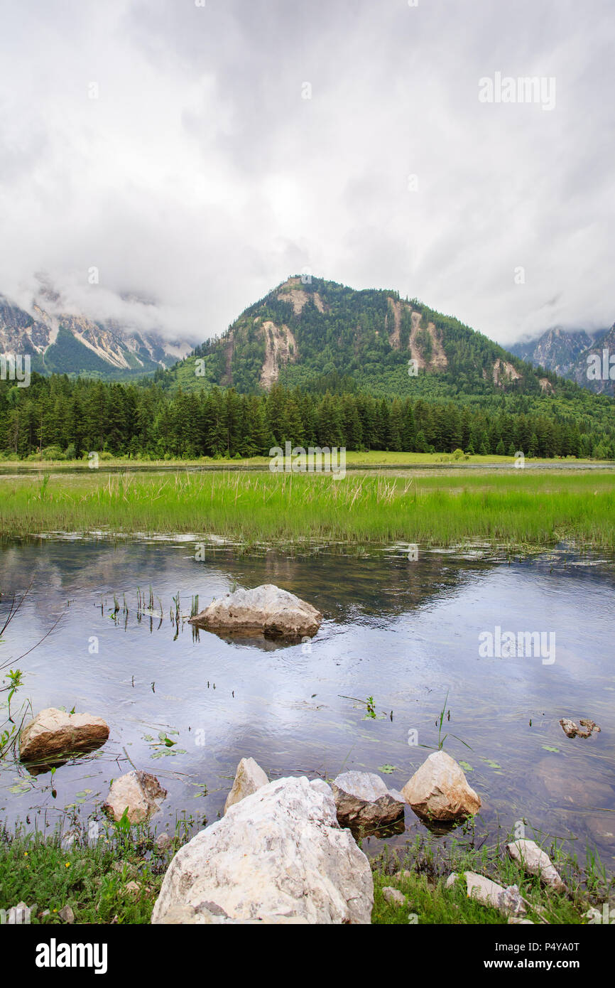 Alpine lakes and wetlands in Tibetan areas of Sichuan, China Stock ...