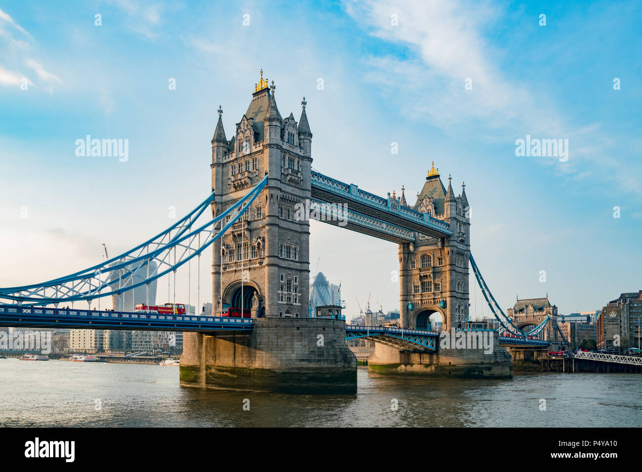 The historical and beautiful Tower Bridge at London, United Kingdom ...
