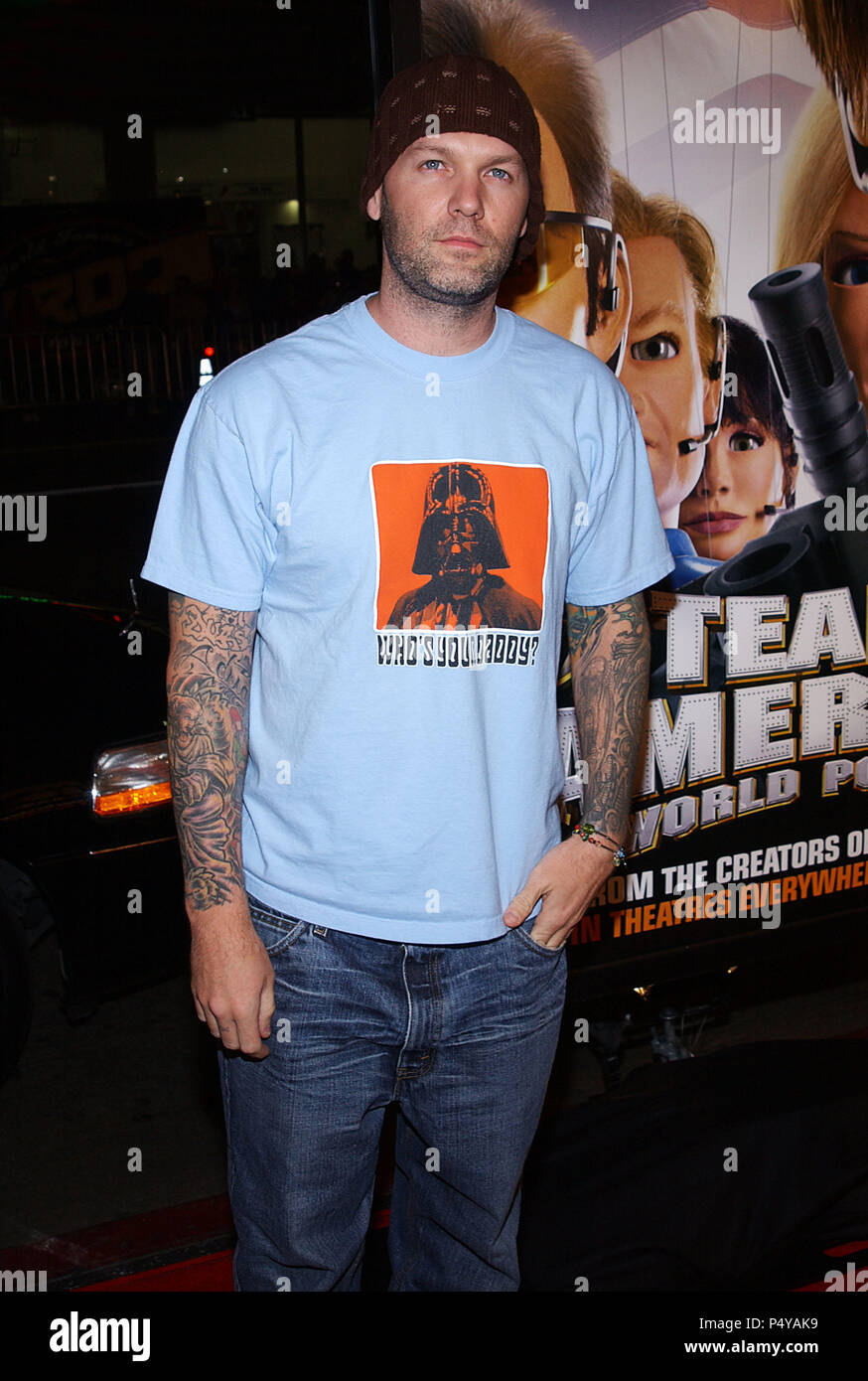 Fred Durst arriving at the Team American: World Police Premiere at the ...