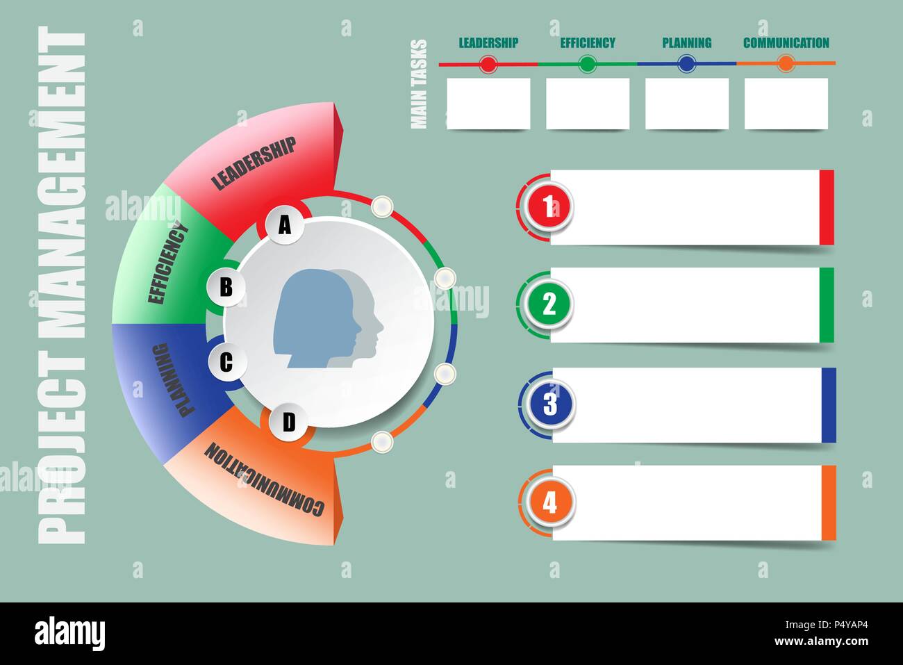 Modern infographic labels as a note sheet for project management. Ready ...