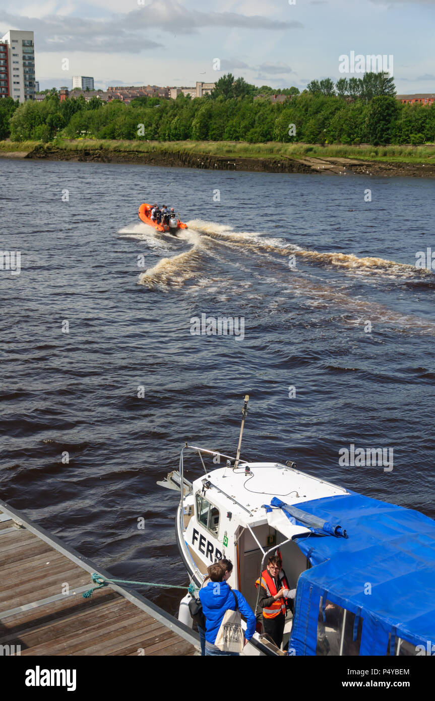 Glasgow, Scotland, UK. 23rd June, 2018. UK Weather. The Govan Ferry ...