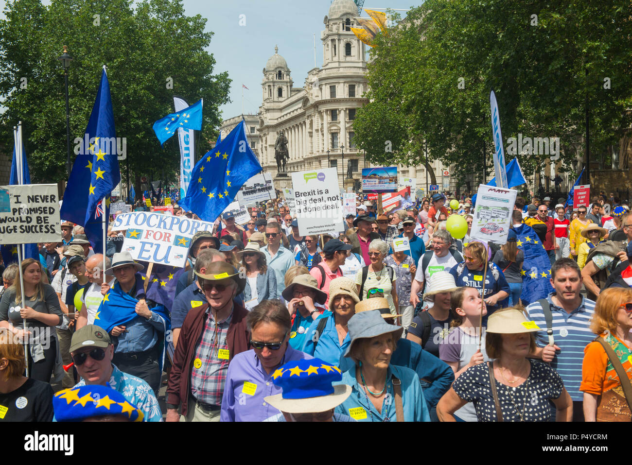 London, England. 23rd June 2018. Thousands of people marched through ...