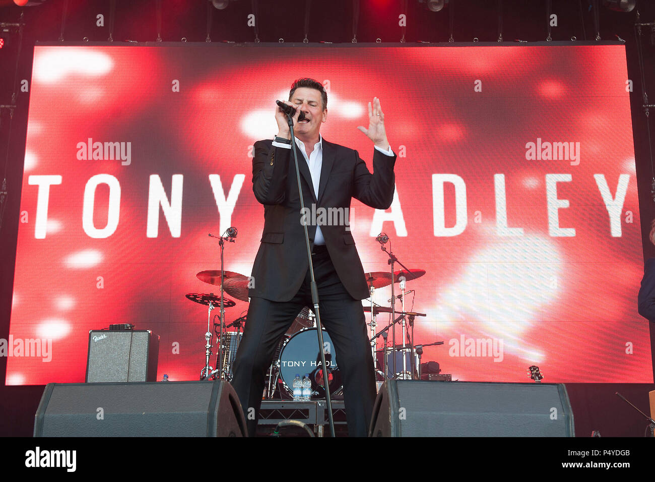 Edinburgh, UK. 23rd June 2018. Tony Hadley in concert at Lets Rock ...