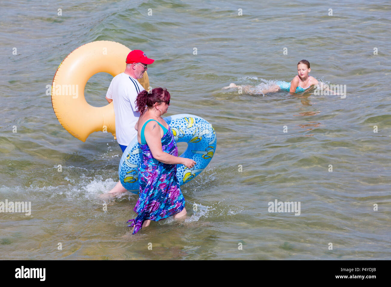 Bournemouth, Dorset, UK. 23rd June 2018. UK weather: crowded beaches on ...