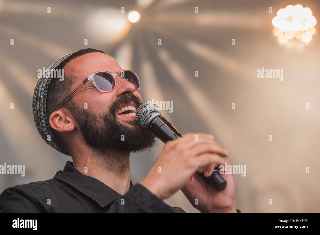 London, UK. 23rd June 2018. Isam B ex lead singer with Outlandish ... London, UK. 23rd June 2018. Isam B ex lead singer with Outlandish ...
