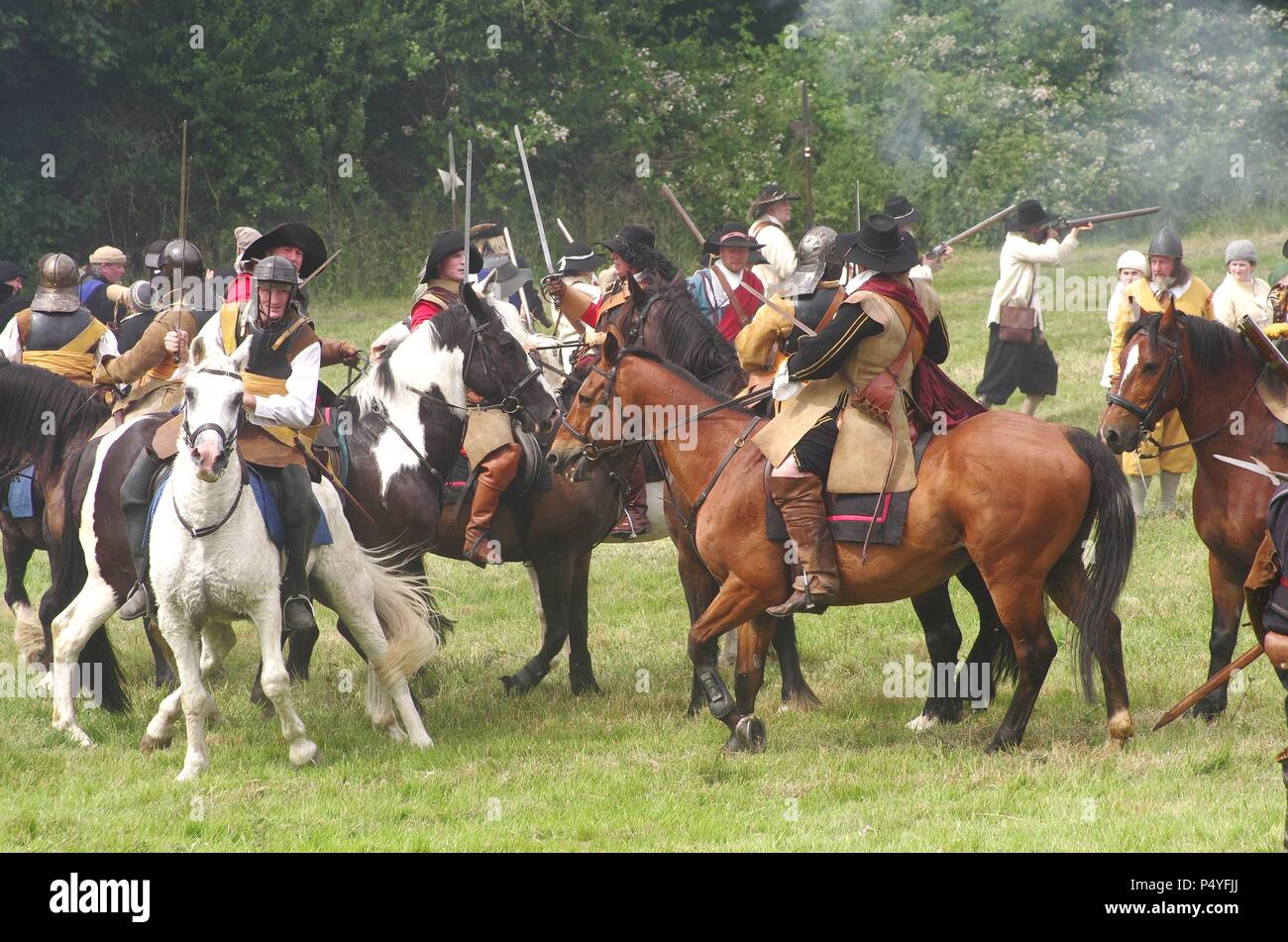 Berkshire, UK. 23rd June 2018. The First Battle of Newbury 375th ...