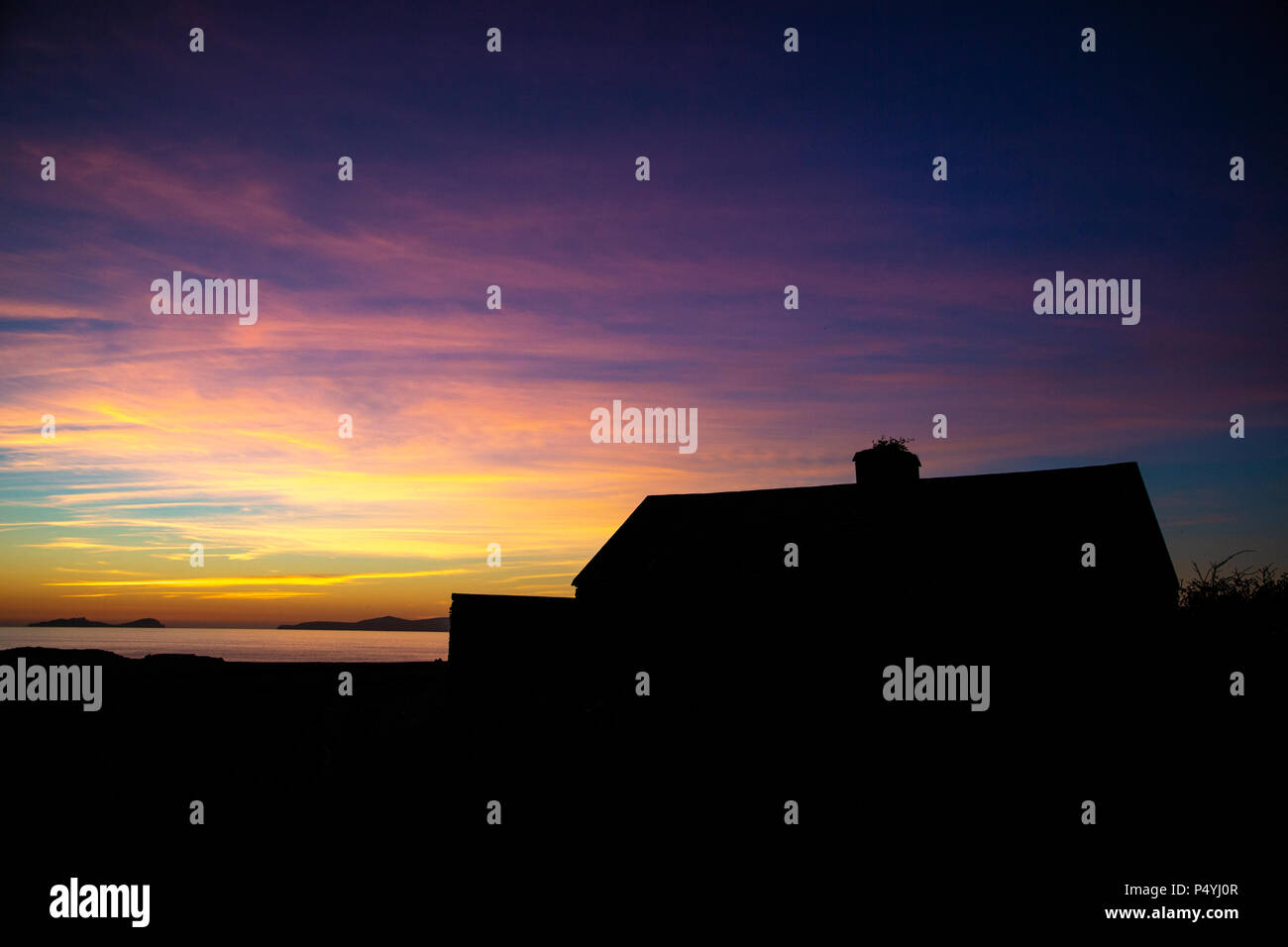 Sunset over Valentia Island, County Kerry Ireland Summer Solstice ...