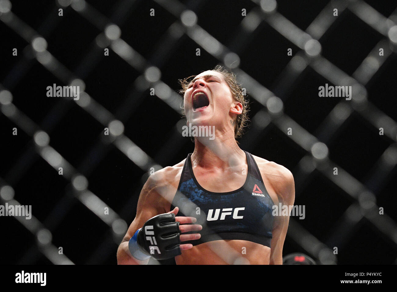 Singapore. 23rd June, 2018. Jessica Eye of the United States jubilates ...
