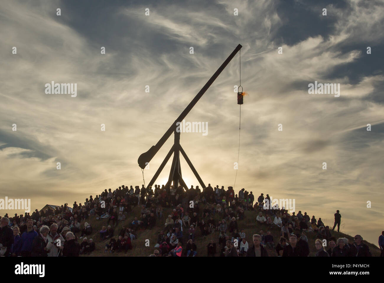 Skagen, Denmark. 23 June 2018. solstice celebration in Skagen, Denmark ...