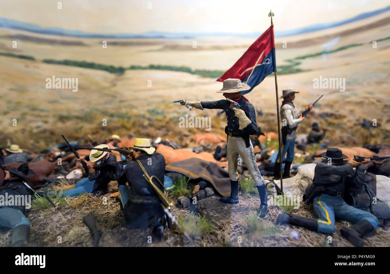 Crow Agency, Montana, USA. 22nd June, 2018. An exhibit at the Little ...