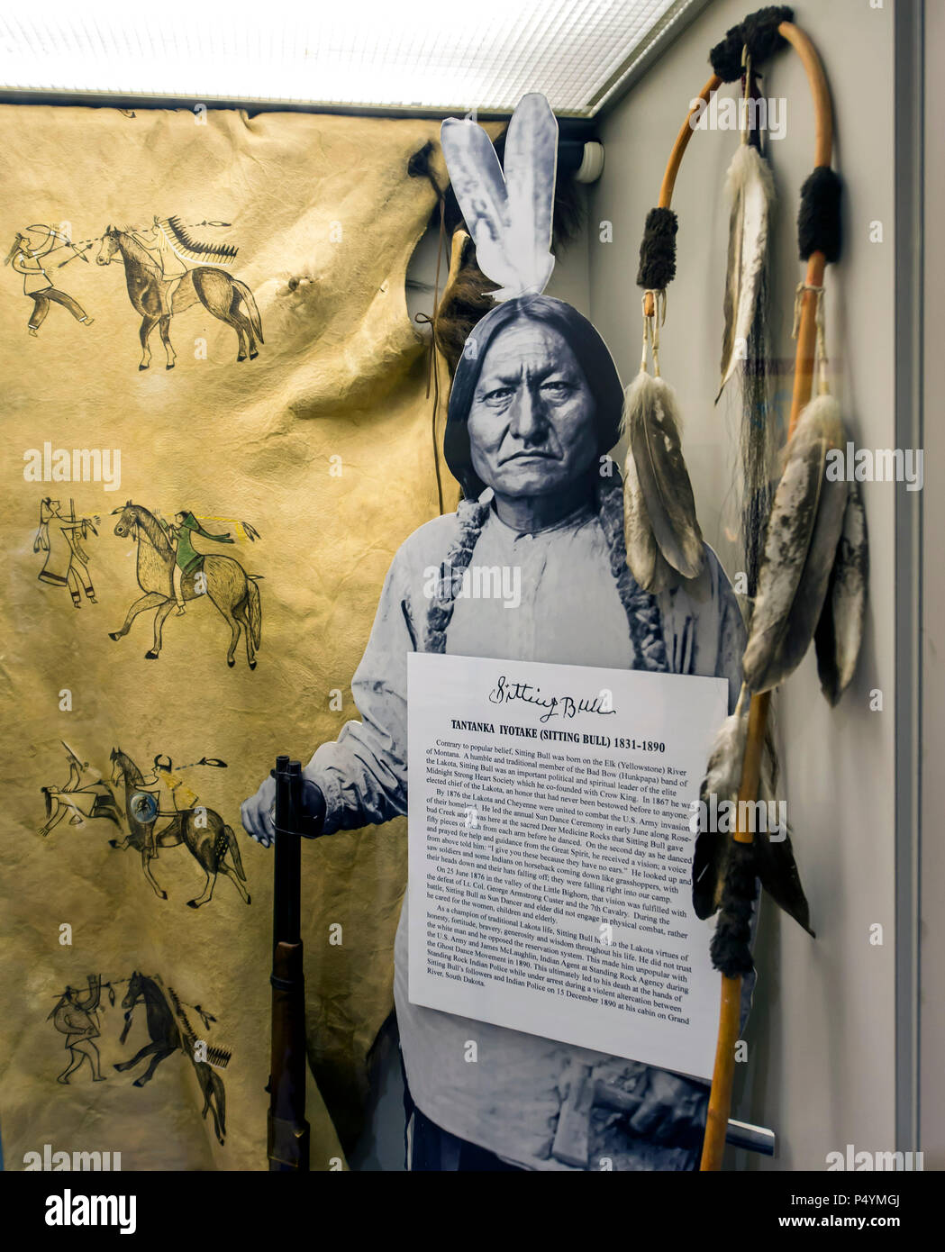Crow Agency, Montana, USA. 22nd June, 2018. An exhibit at the Little ...
