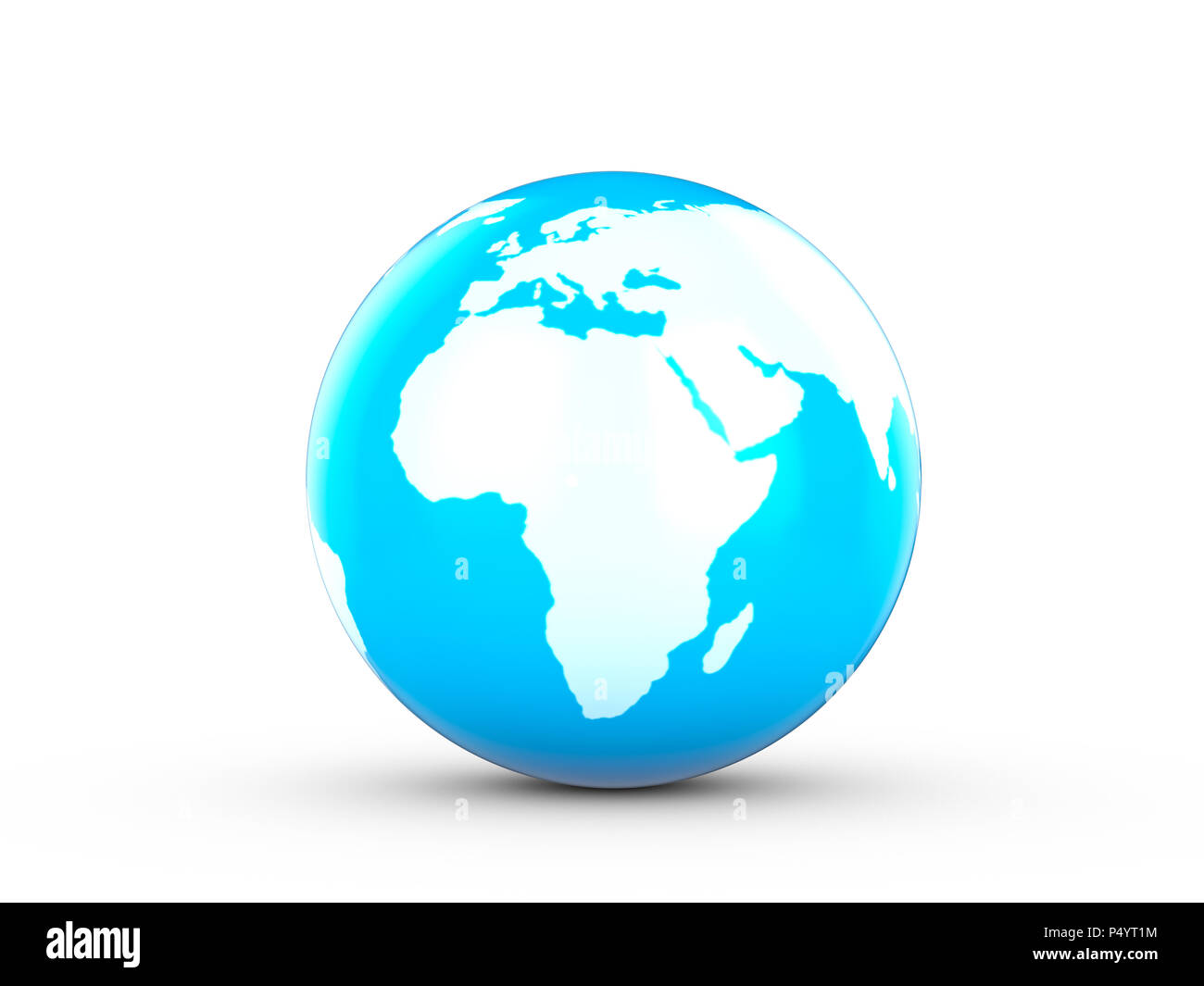 World globe on white background. 3d illustration Stock Photo - Alamy