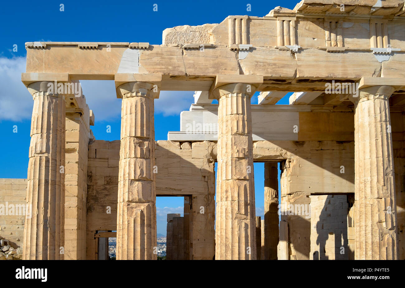 Propylea Column Detail from the Monumental Gateway at the Athens ...