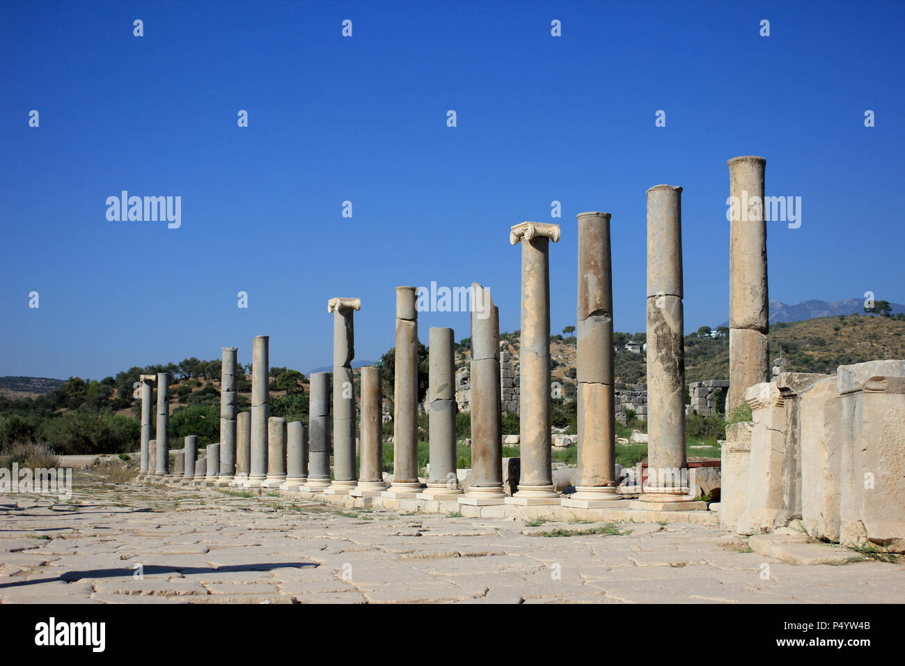 Main street in ancient Lycian Stock Photo - Alamy
