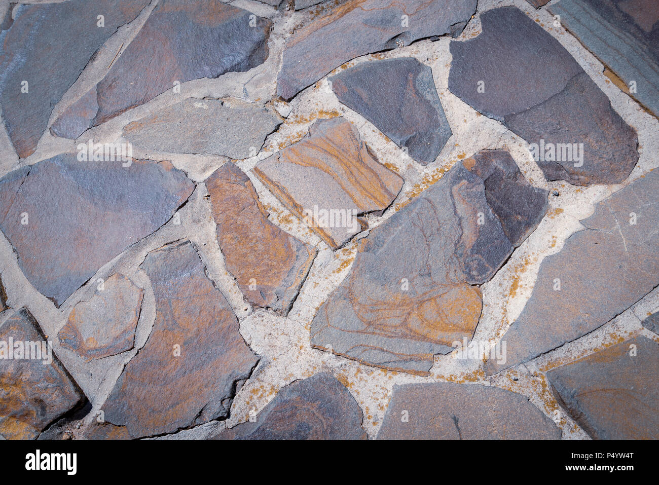 Natural sandstone tiles on path for texture or background Stock Photo ...