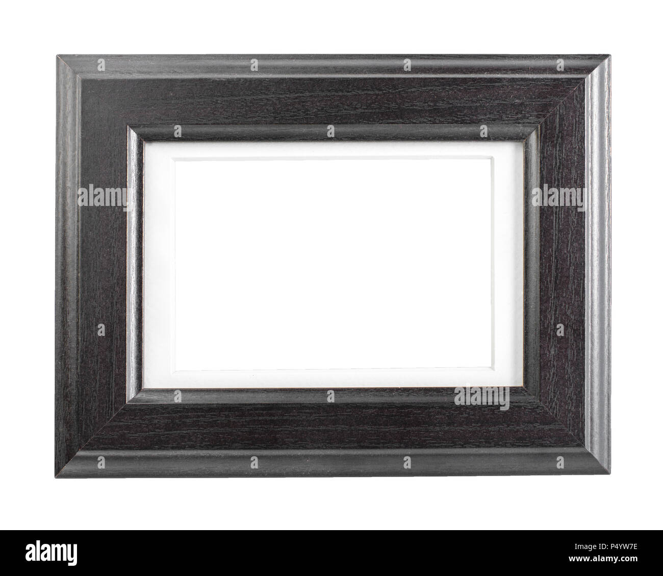 Mockup photo frame with passepartout and cut out canvas isolated on ...