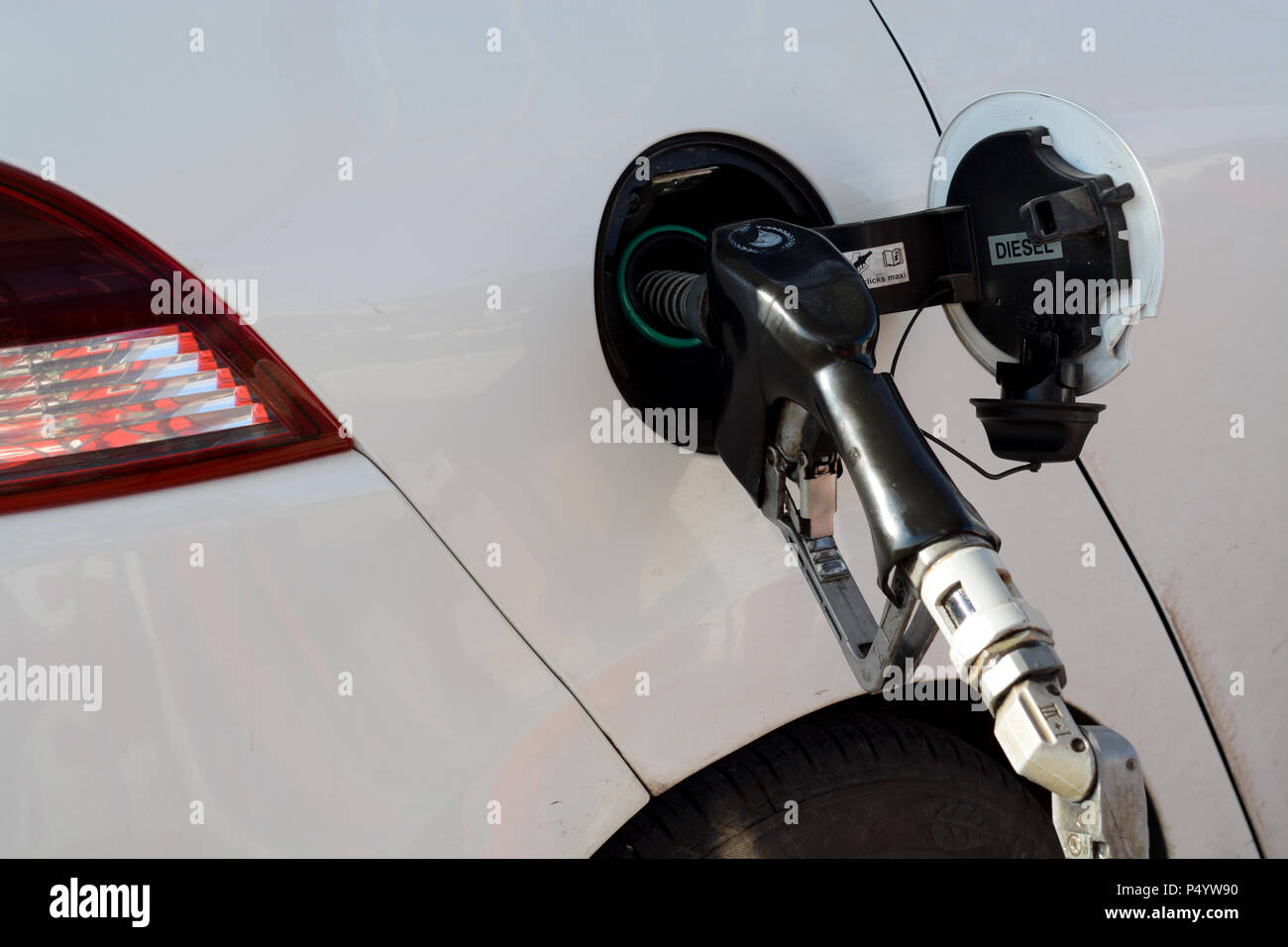 Refueling At Gas Station Stock Photo - Alamy