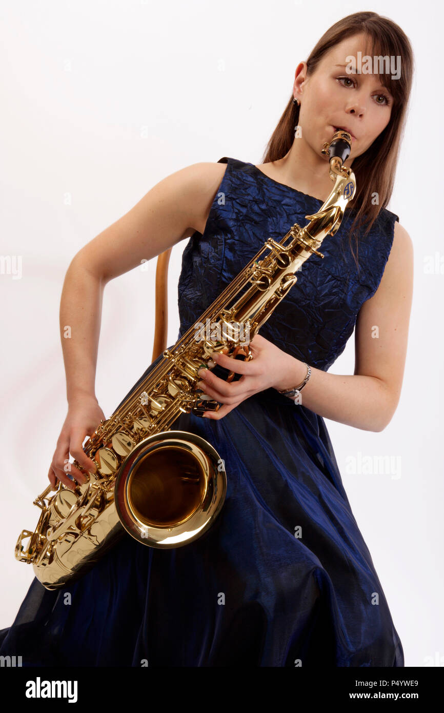 Tenor Saxophone player Stock Photo - Alamy