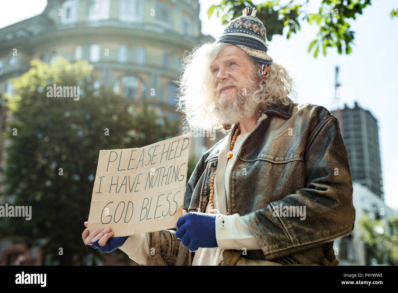 Old man asking for help hi-res stock photography and images - Alamy