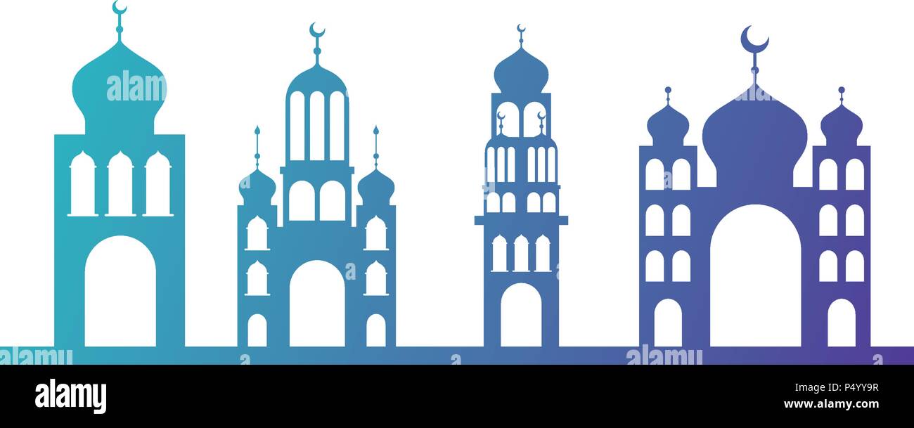 arabic castles buildings cityscape Stock Vector Image & Art - Alamy