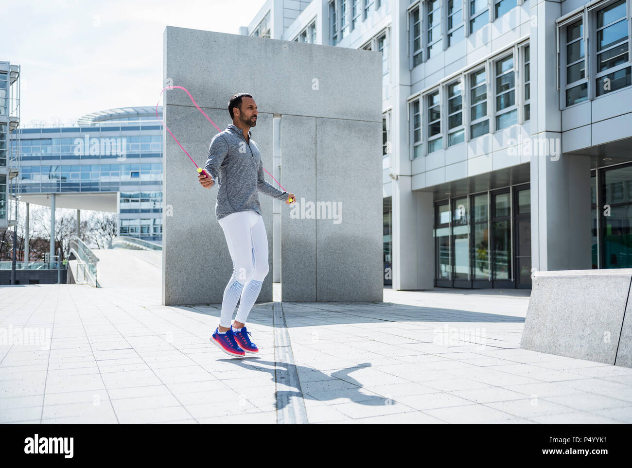 Man rope jumping hi-res stock photography and images - Alamy