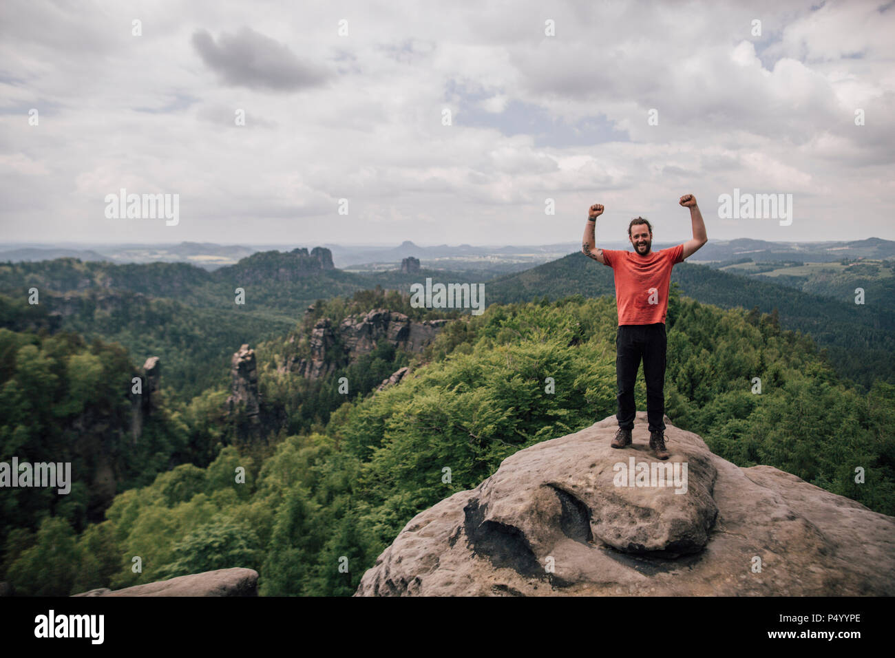 Hikers cheering hi-res stock photography and images - Alamy