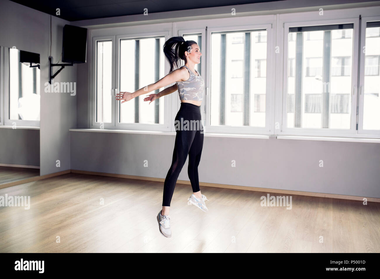 Jumping gym hi-res stock photography and images - Alamy