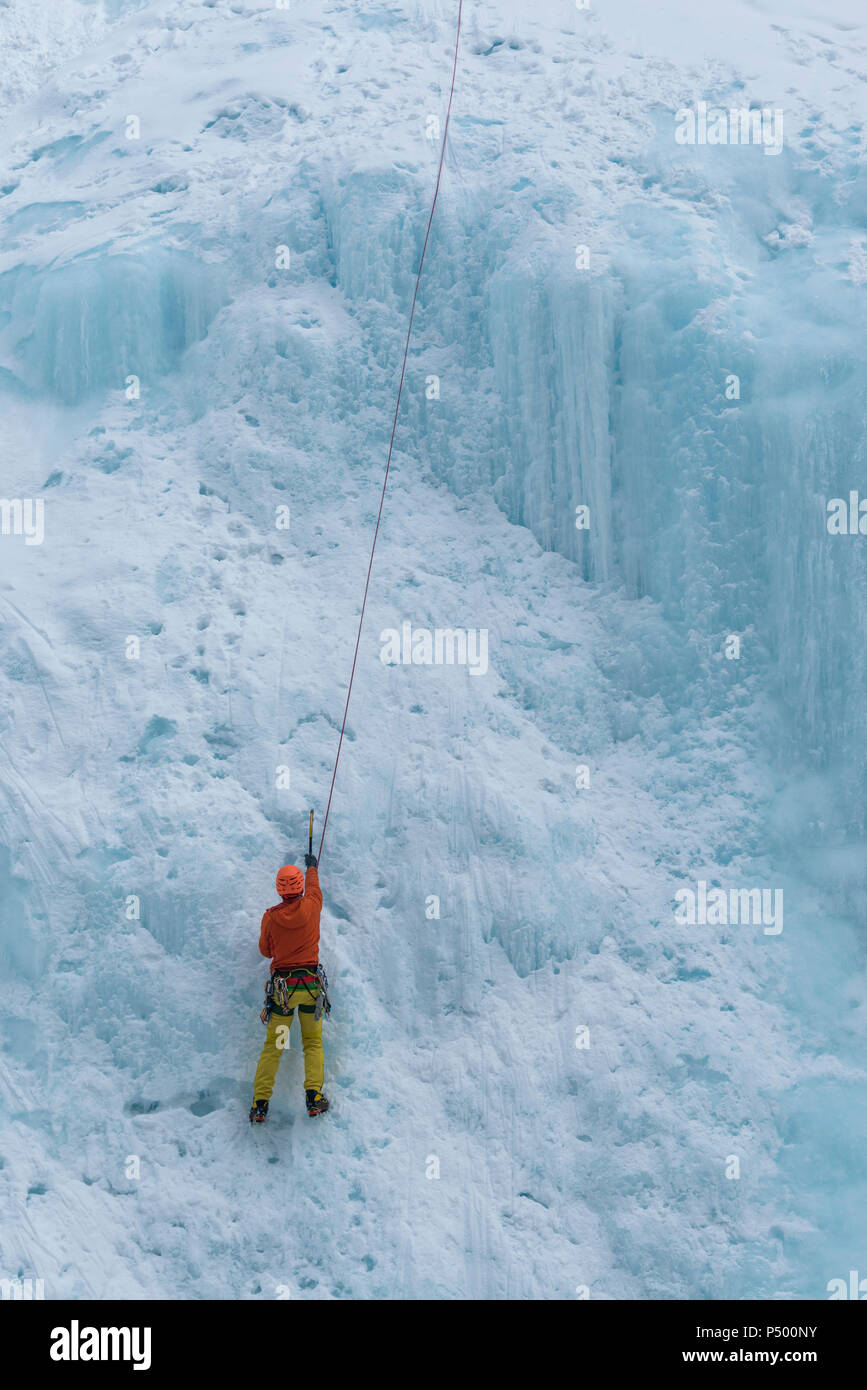 Canada, Banff National Park, ice climber Stock Photo - Alamy