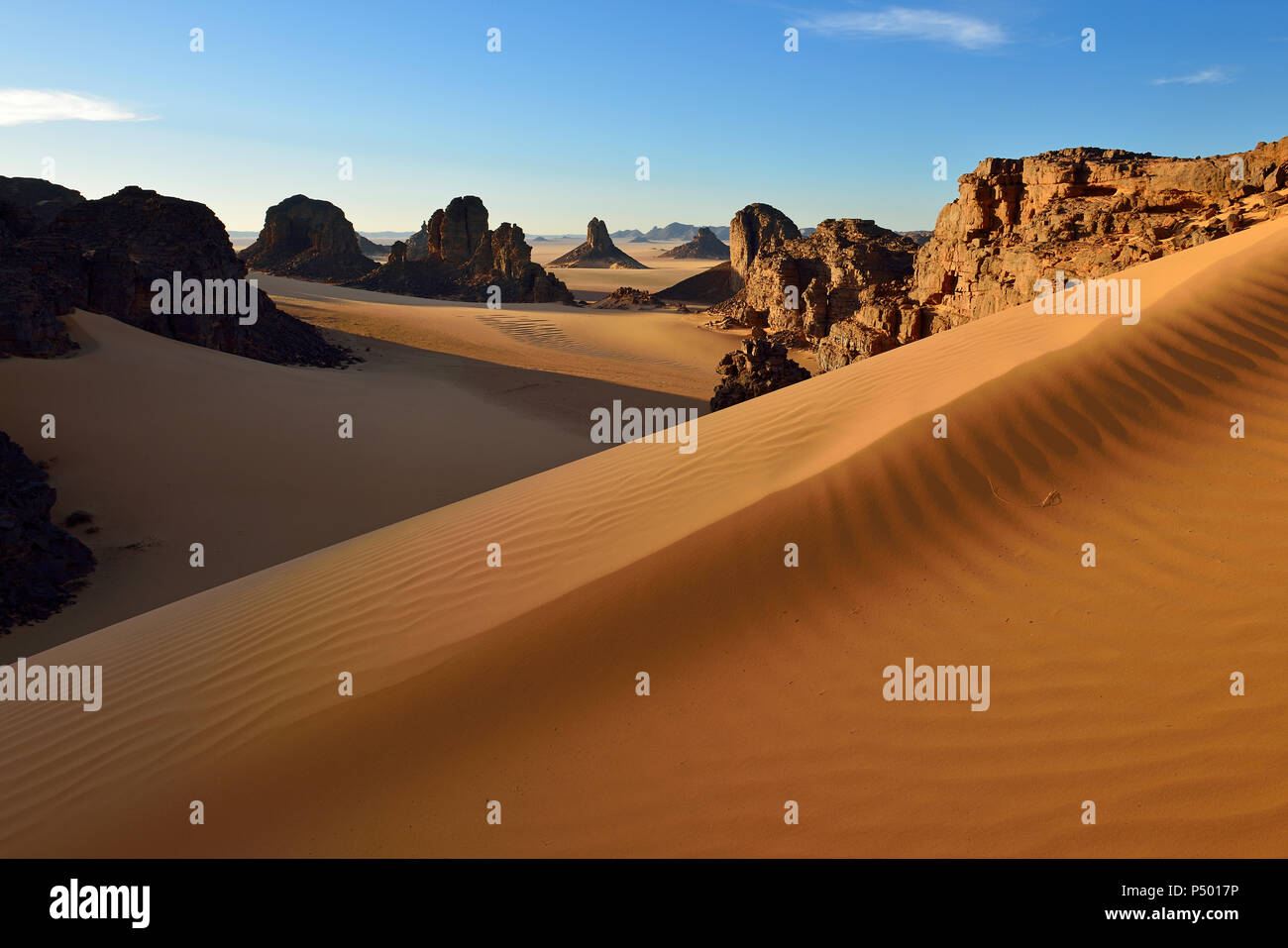 Algeria, Sahara Desert, Tassili N'Ajjer National Park, Timghas, View ...