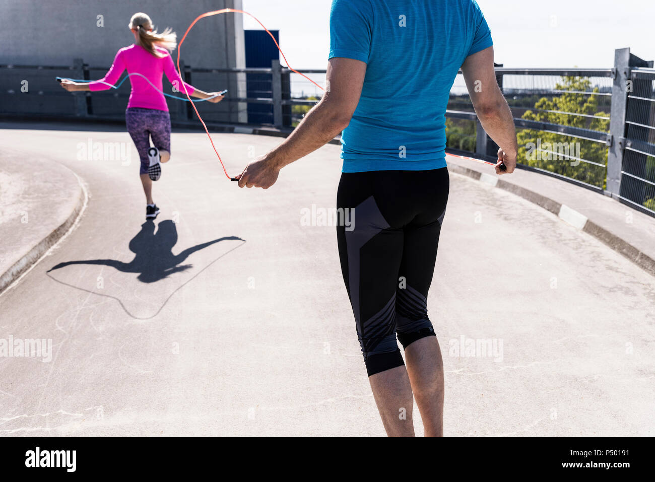 Mature woman skipping rope hi-res stock photography and images - Alamy