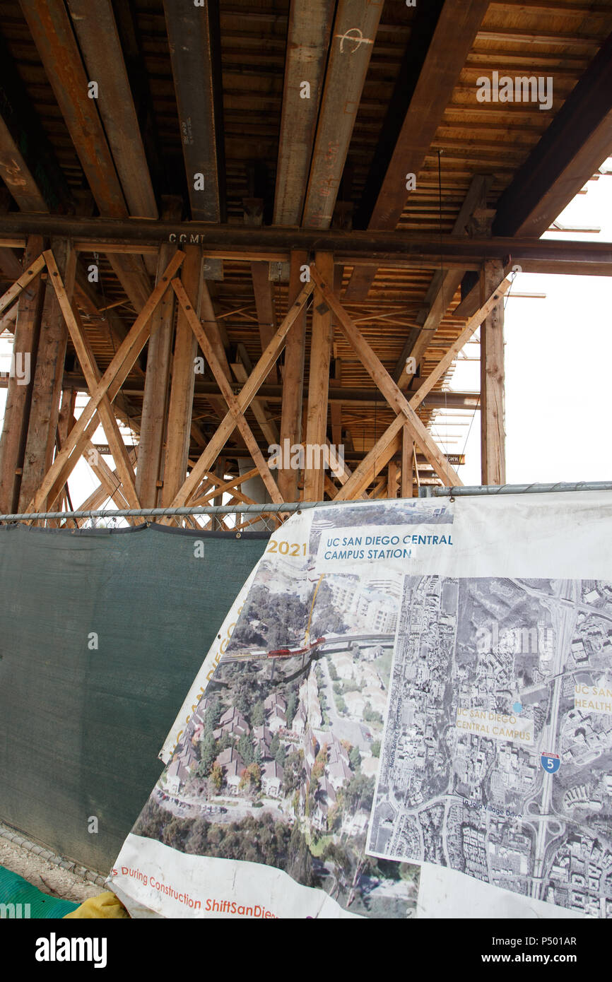 The Mid-Coast Blue Line Trolley extension under construction on the ...