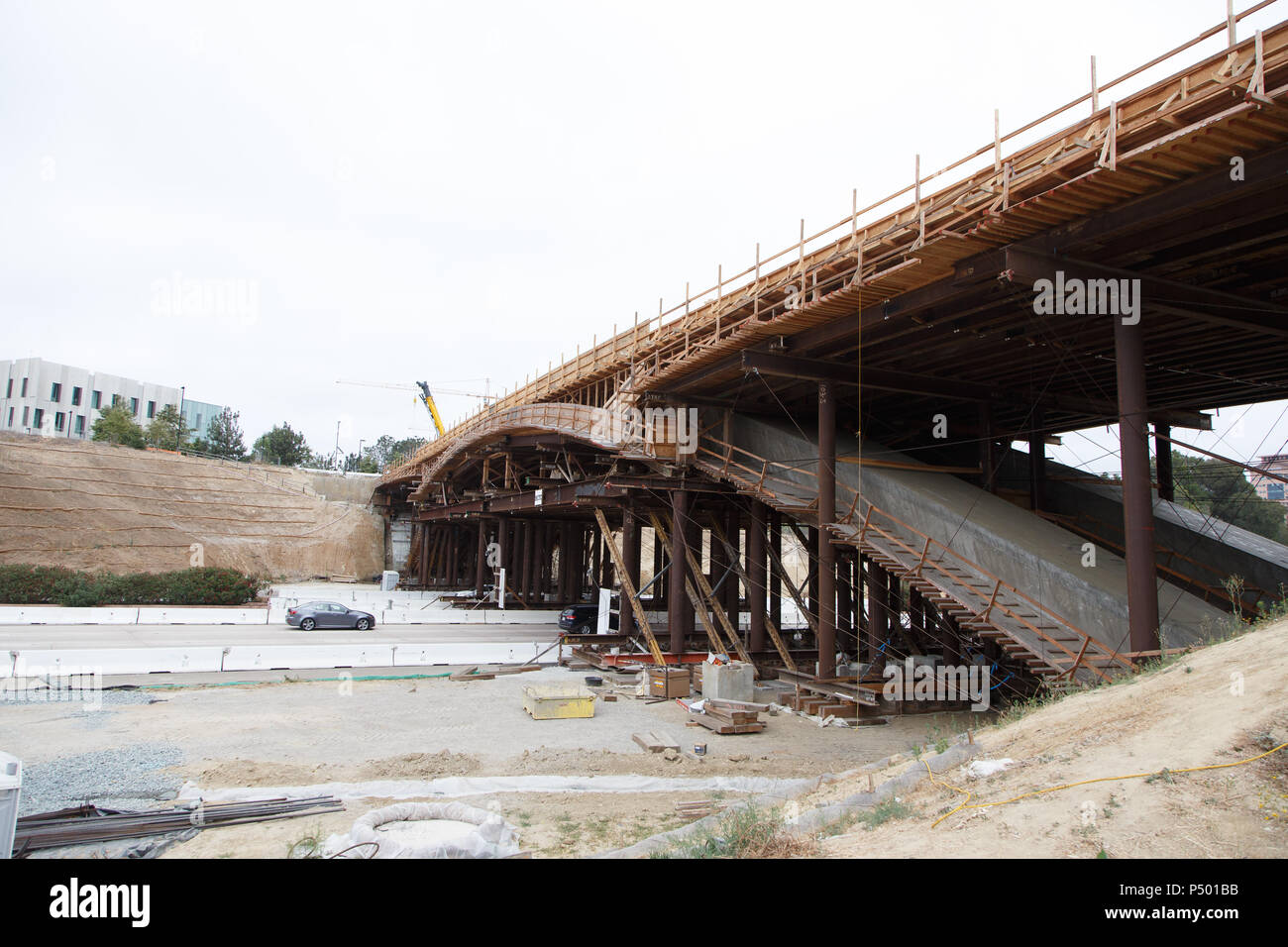 The Mid-Coast Trolley extension under construction in San Diego ...