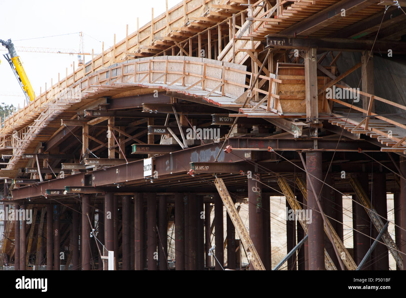 The Mid-Coast Trolley extension under construction in San Diego ...