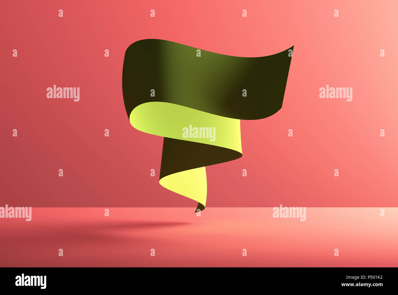 Abstract shape over red background, 3D Rendering Stock Photo - Alamy