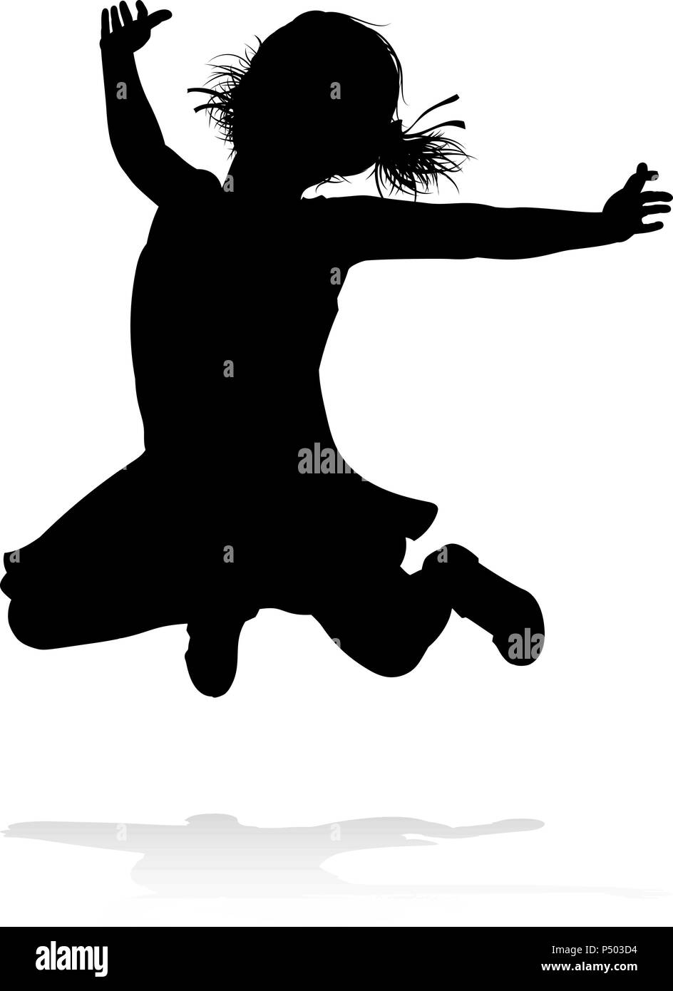 Kid Child Silhouette Stock Vector Image & Art - Alamy