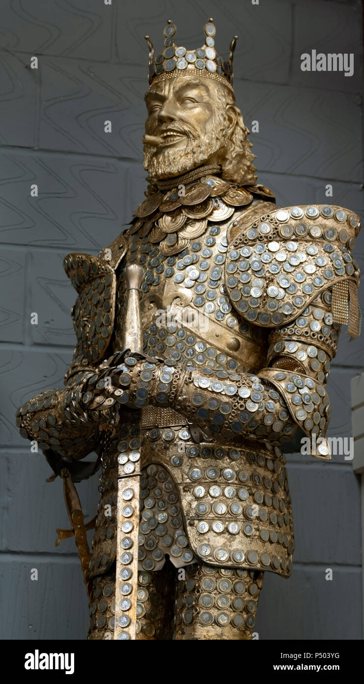 Knight sculpture on display in the Forge cafe/Shop/indoor showroom area ...