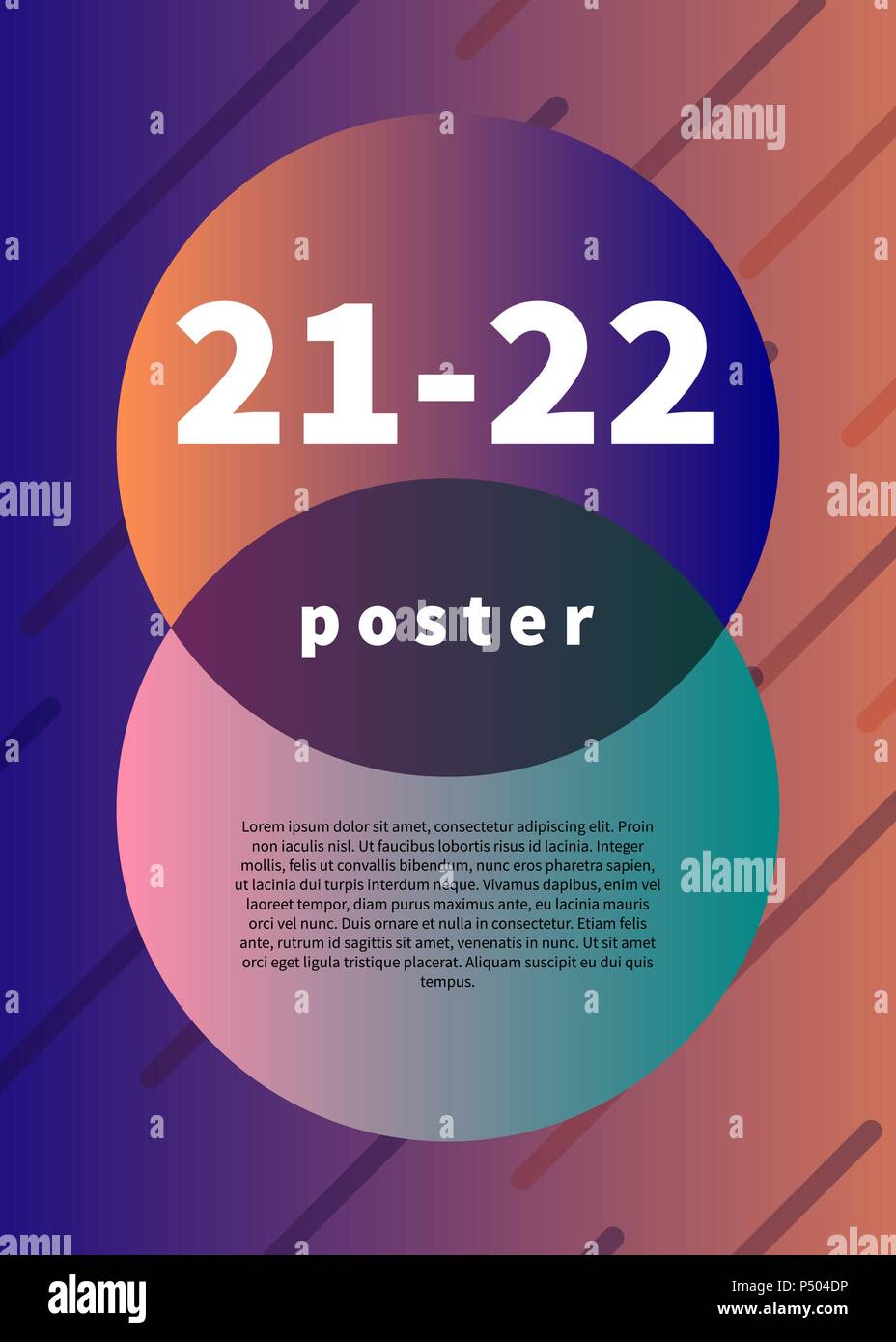 Retro poster, geometric invitation, abstract composition Vector ...